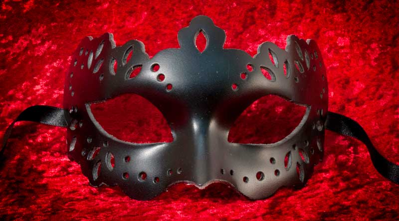 MASQUE DE VENISE EN CUIR NOIR LINE EROTIC COLOMBINE TARA- masque ...